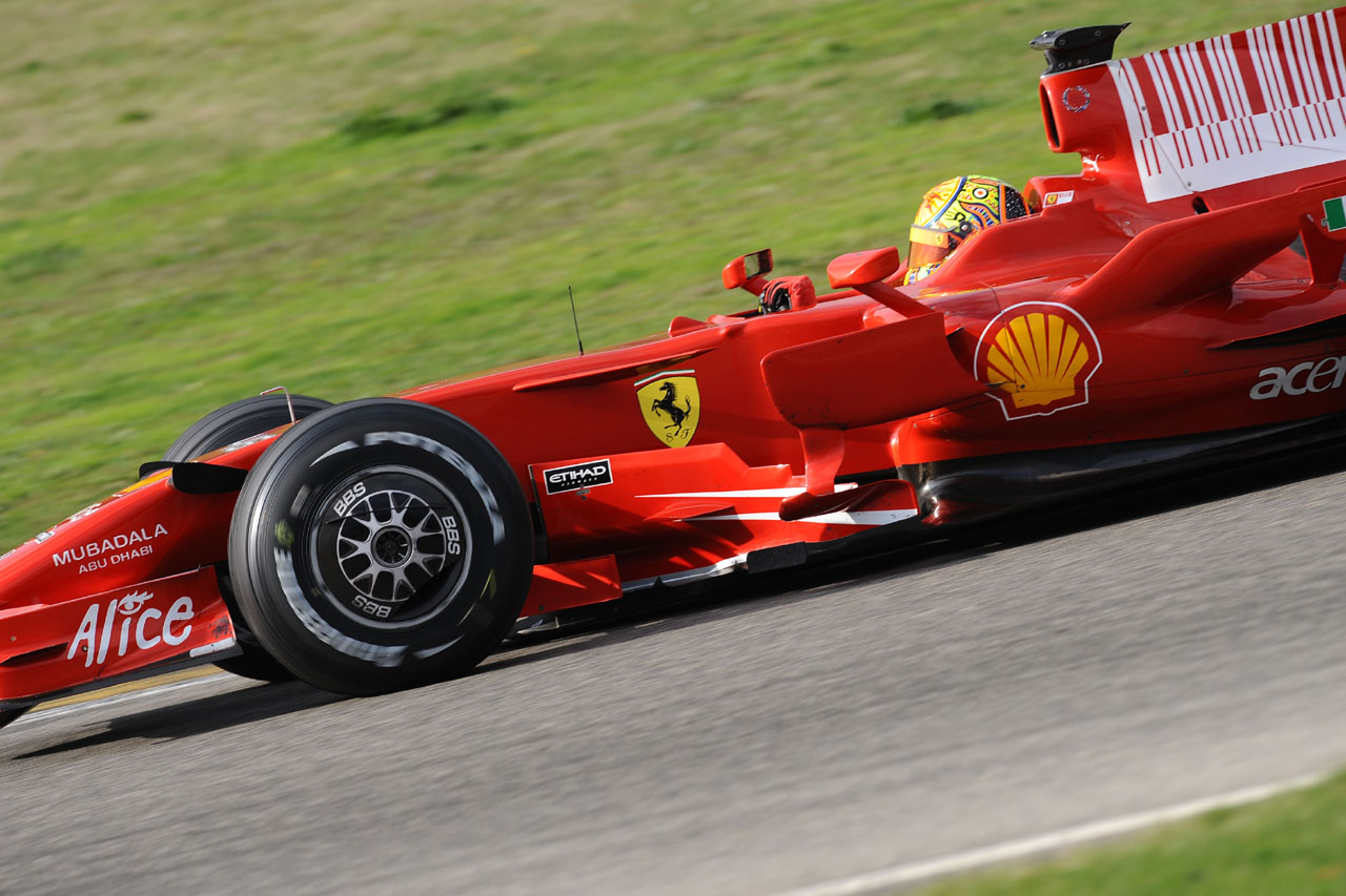 Sonic Fields:Valentino Rossi Ferrari F2008 Wallpaper