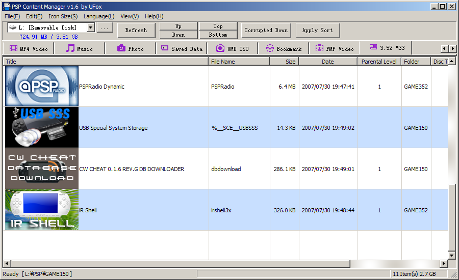 PSP Content Manager v1.7 | PSPNews PT